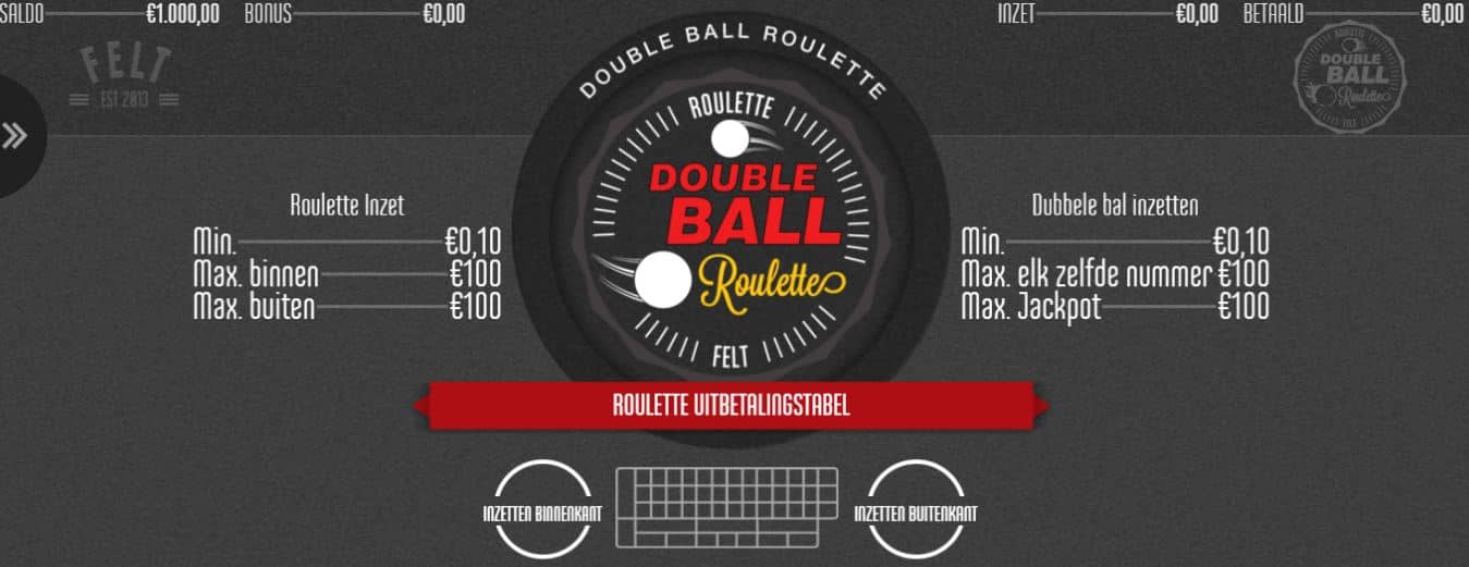 Double Ball Roulette Spel Review - Roulette Spelen